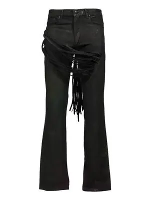 ONRUSH ONRUSH Fringe-Detail Waxed Denim Jeans
