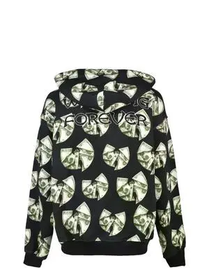 NUBIAN X Wu-tang Clan Dollar Print Zip-up Hoodie - Black