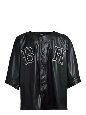 BREATH Logo-embroidered Baseball Shirt - Black