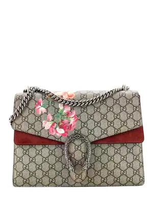 Gucci Dionysus Blooms Print Gg Coated Canvas Medium Shoulder Bag - Brown