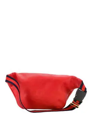 Gucci Logo Printed Leather Medium Belt Bag - Red