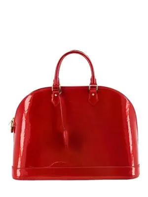 LOUIS VUITTON LOUIS VUITTON Monogram Vernis GM Satchel Handbag Red