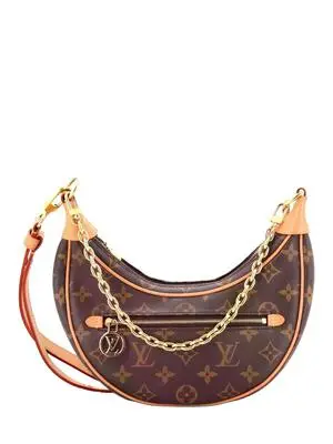 LOUIS VUITTON Louis Vuitton Monogram Canvas Loop Hobo Bag Brown