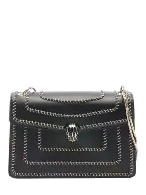 BVLGARI Serpenti Forever Chain Shoulder Bag - Black