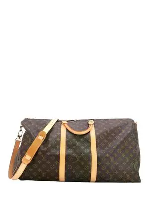 LOUIS VUITTON Keepall Bandouliere Monogram Canvas 60 Travel Bag - Brown