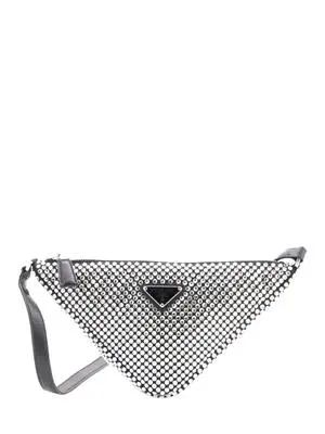 Prada PRADA Crystal Embellished Satchel Black