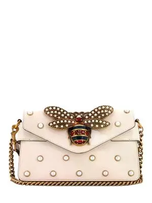 GUCCI GUCCI Embellished Leather Mini Shoulder Bag