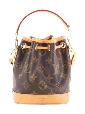 LOUIS VUITTON Monogram Canvas Nano Bucket Bag - Brown