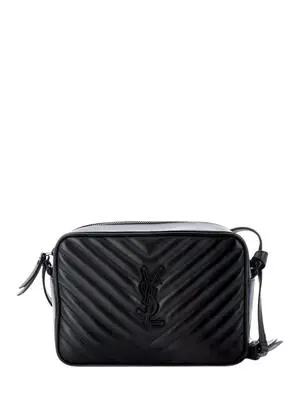 Saint Laurent Saint Laurent Matelassé Chevron Leather Lou Camera Cross Body Bag Black