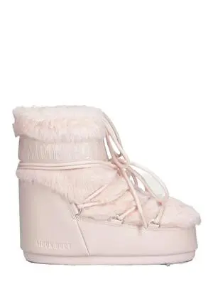 Moon Boot Moon Boot Icon Low Faux-Fur Ankle Boots Pink