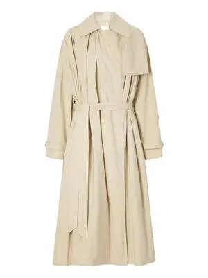 Calvin Klein Cotton Gabardine Trench Coat - Nude