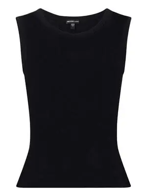 JAMES PERSE Ribbed Cotton And Cashmere-blend Tank - Black