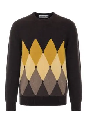 BALLANTYNE Argyle Crewneck Knitted Sweater - No