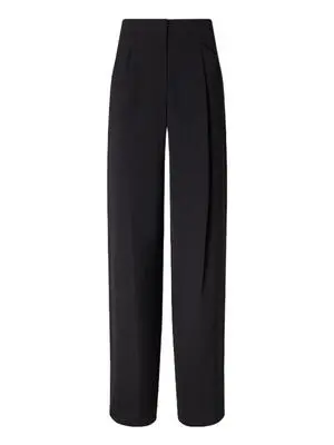 Veronica Beard High-waisted Wide-leg Pants - Black