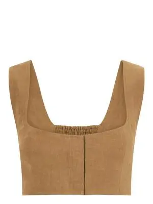 LE KASHA Le Kasha Linen Cropped Tank Top