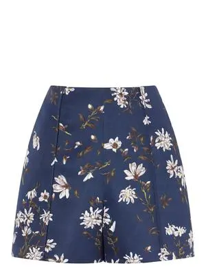 EMILIA WICKSTEAD Floral-print Drill Shorts