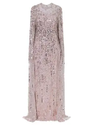 Jenny Packham Sequined Tulle Gown - No