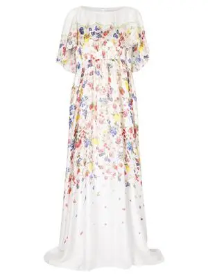 MARY KATRANTZOU Floral-print Chiffon Maxi Dress - No