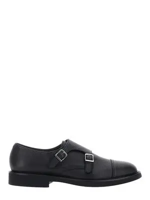 DOUCAL'S Double-buckle Loafers - Black