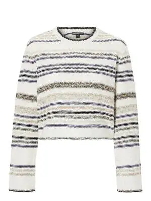 JAMES PERSE Striped Knitted Cotton-blend Sweater - No