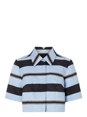 EMILIA WICKSTEAD Striped Twill Shirt - Blue