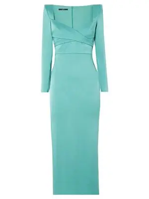 Alex Perry Linden Wrap-effect Satin-crepe Midi Dress - No