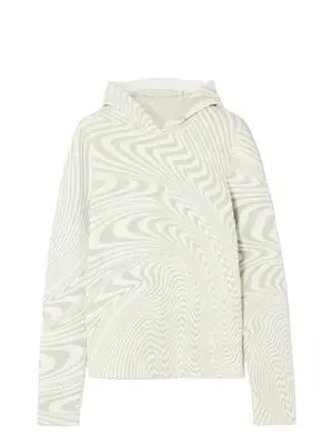 Aztech Mountain Ed Curtis Jacquard-knit Hoodie - White