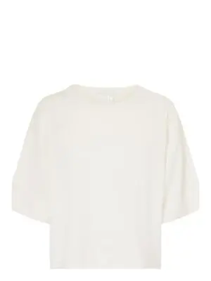 ALLUDE Cropped Knit Top - No