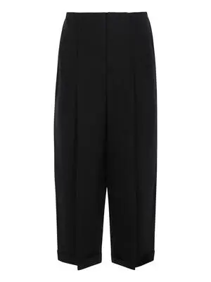 ANN DEMEULEMEESTER Agdar Pleated Tapered Trousers - Black