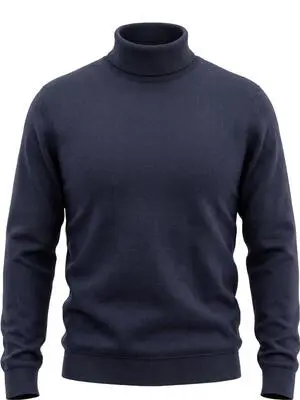 Altea Roll-neck Wool Sweater - Navy