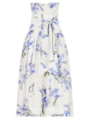 Rebecca Vallance Floral Strapless Midi Dress - No