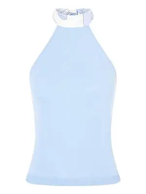 Emilio Pucci Halter Knit Top - Blue