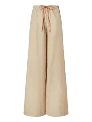 KALLMEYER Striped Cotton-taffeta Wide-leg Pants - No
