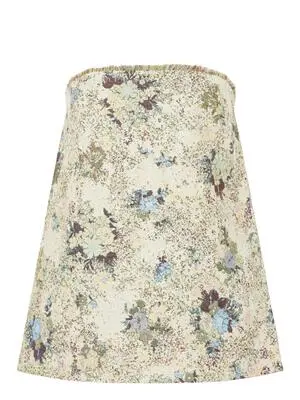 ALEMAIS Whitney Strapless Floral-jacquard Bustier Top - No