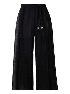 Lisa Marie Fernandez Wideleg Trousers - Black