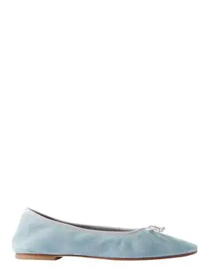 AeydĒ Bow-detailed Suede Ballet Flats - No