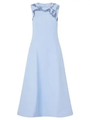 Rebecca Vallance Embellished Cady Midi Dress - Blue