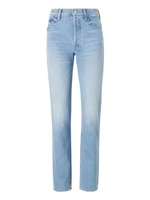 MOTHER The Tomcat Skimp High-rise Straight-leg Jeans - Blue