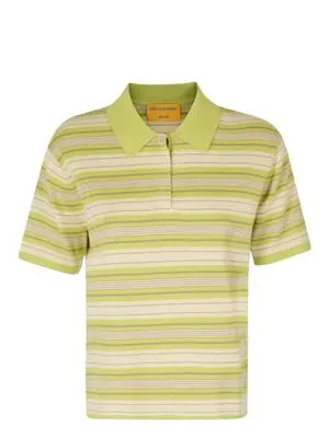 Guest In Residence Short Sleeve Stripe Rugby - Nude