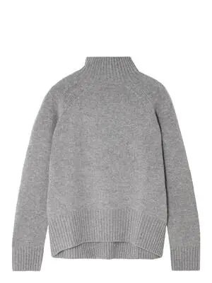 ALLUDE Allude Wool And Cashmere-Blend Sweater Gray