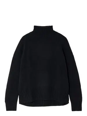 ALLUDE Allude Wool And Cashmere-Blend Sweater Black