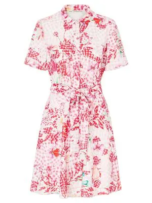 MARY KATRANTZOU Chima Floral-print Tie-detailed Woven Midi Dress - No