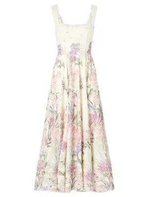 Charo Ruiz Ibiza Floral Printed Cotton-blend Maxi Dress - No