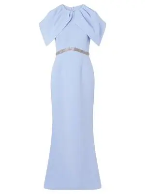 Rebecca Vallance Embellished Cady Maxi Dress - Blue