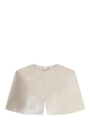 EMILIA WICKSTEAD Domie Cloqué Metallic Cape - No