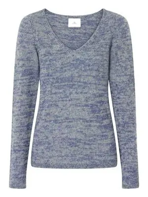 THE ELDER STATESMAN Cashmere And Silk-blend V-neck Sweater - Blue