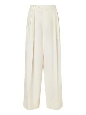 Calvin Klein Alexandra Pleated Trousers - White