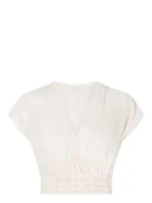 LEMLEM Striped Cropped Cotton Top