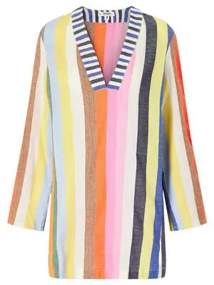 LEMLEM Striped Cotton-blend Mini Dress - No