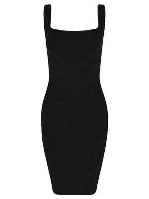 Hunza G Square-neck Midi Dress - Black